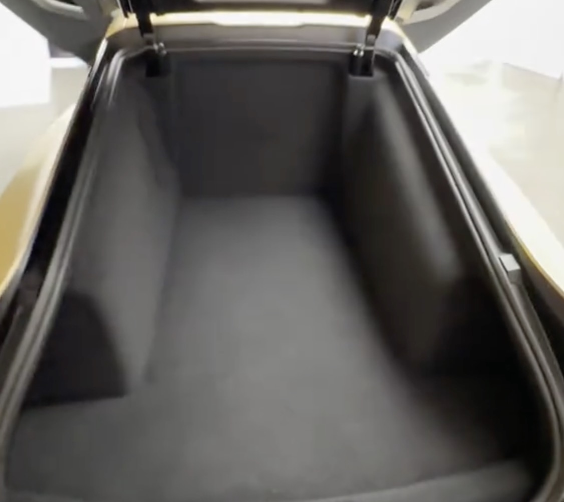 Trunk open look on Cybercab, it's huge | Cybercab Robotaxi Forum