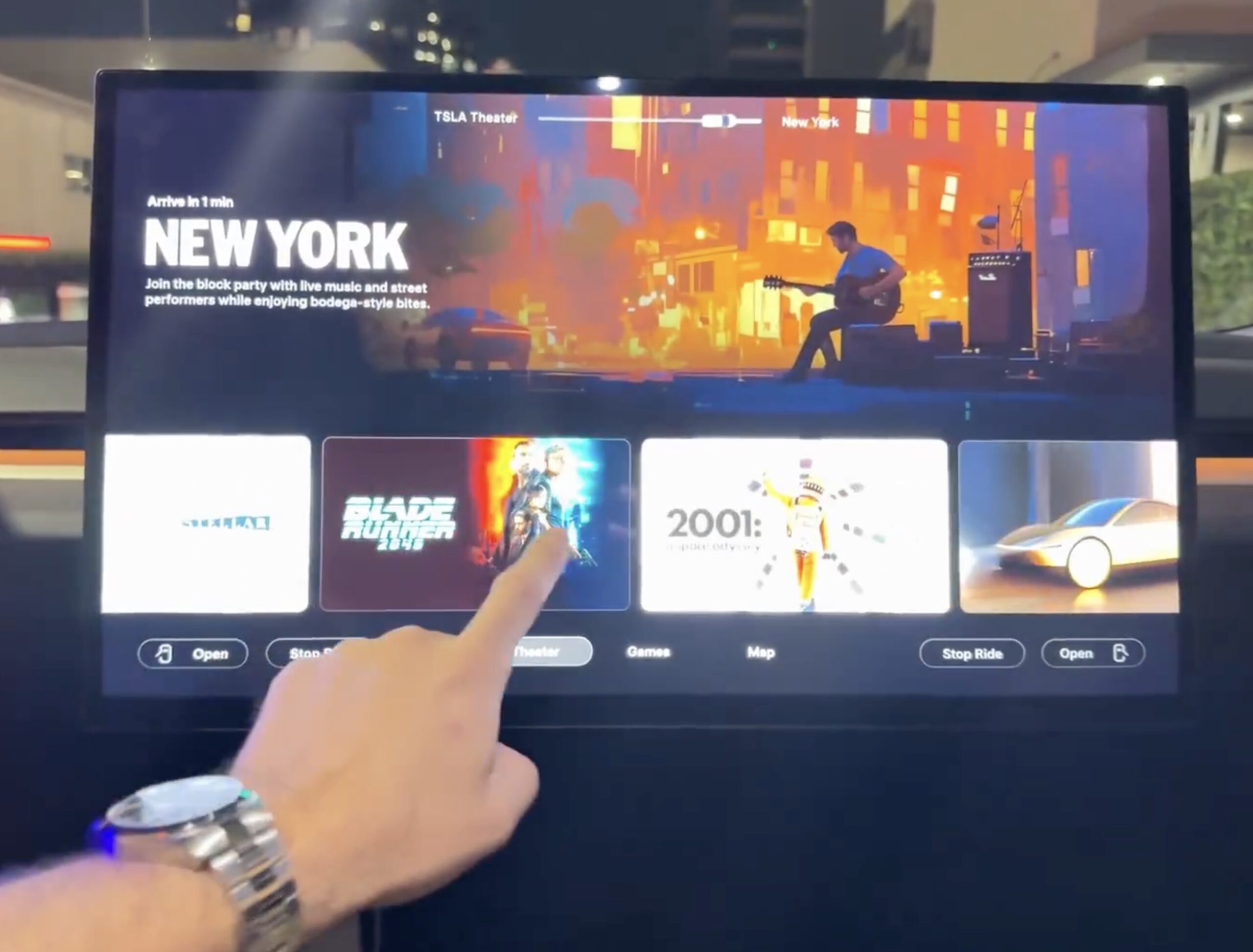 Demo of Cybercab touchscreen display / UI software from reveal night ...